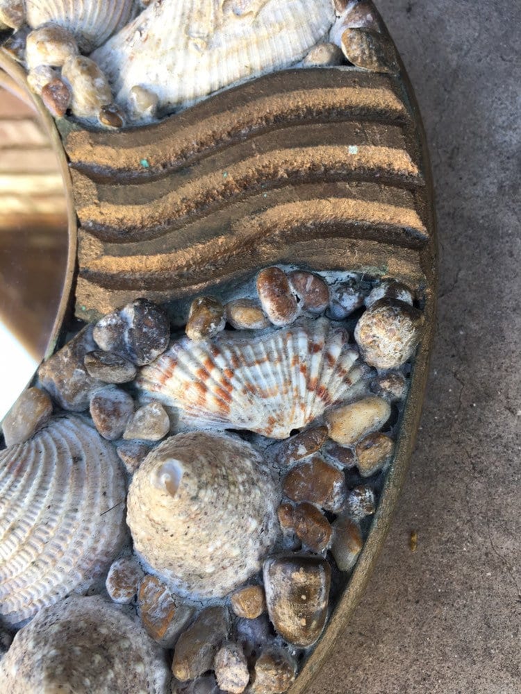 10 Round Nautical/beach Shell Mirror | Etsy