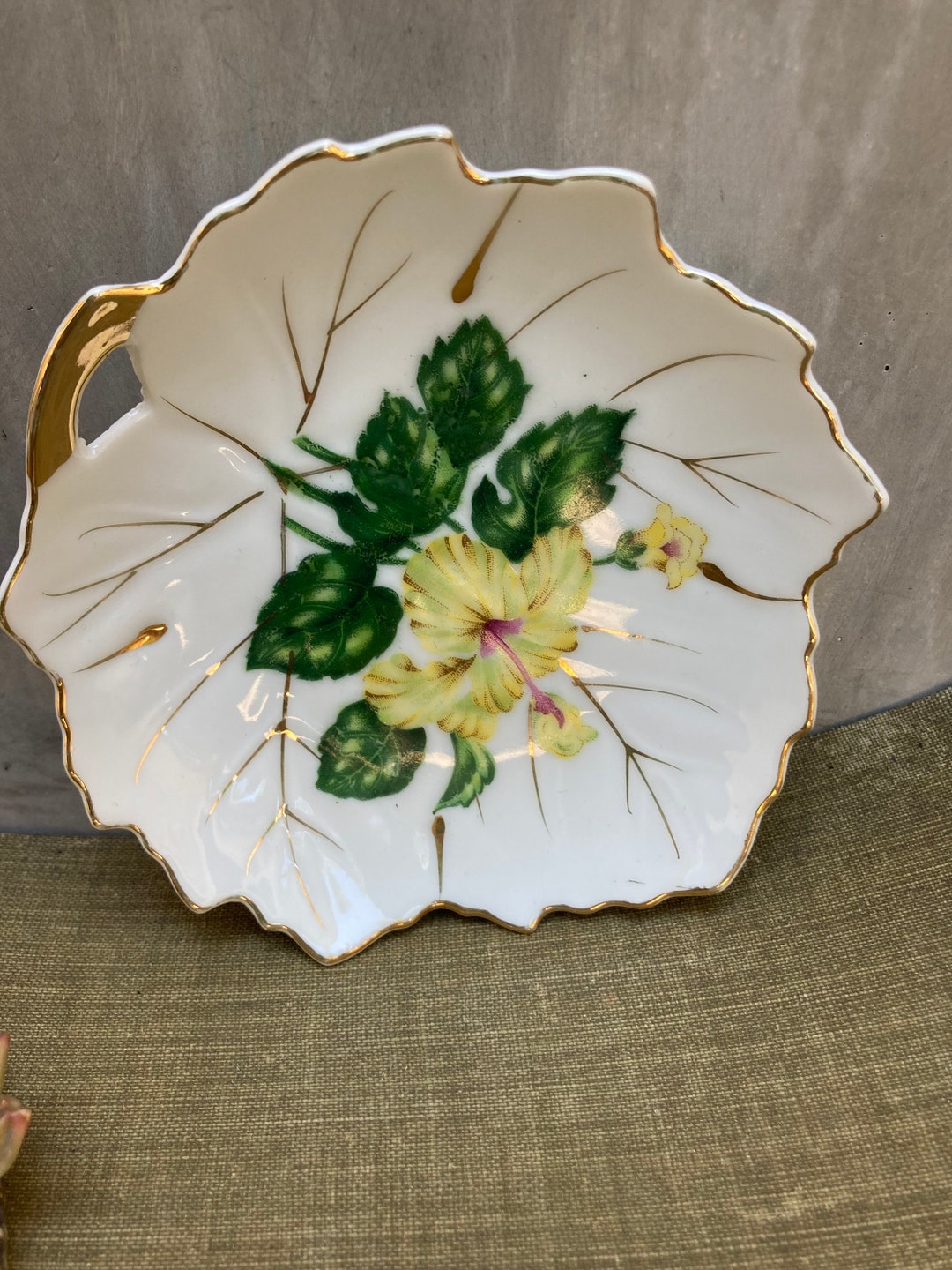 Vintage Leaf Plate Set - Etsy