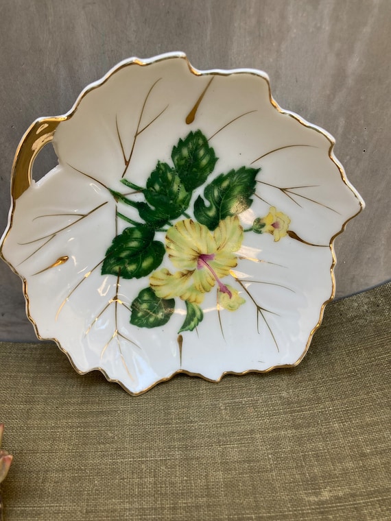 Vintage Leaf Plate Set | Etsy