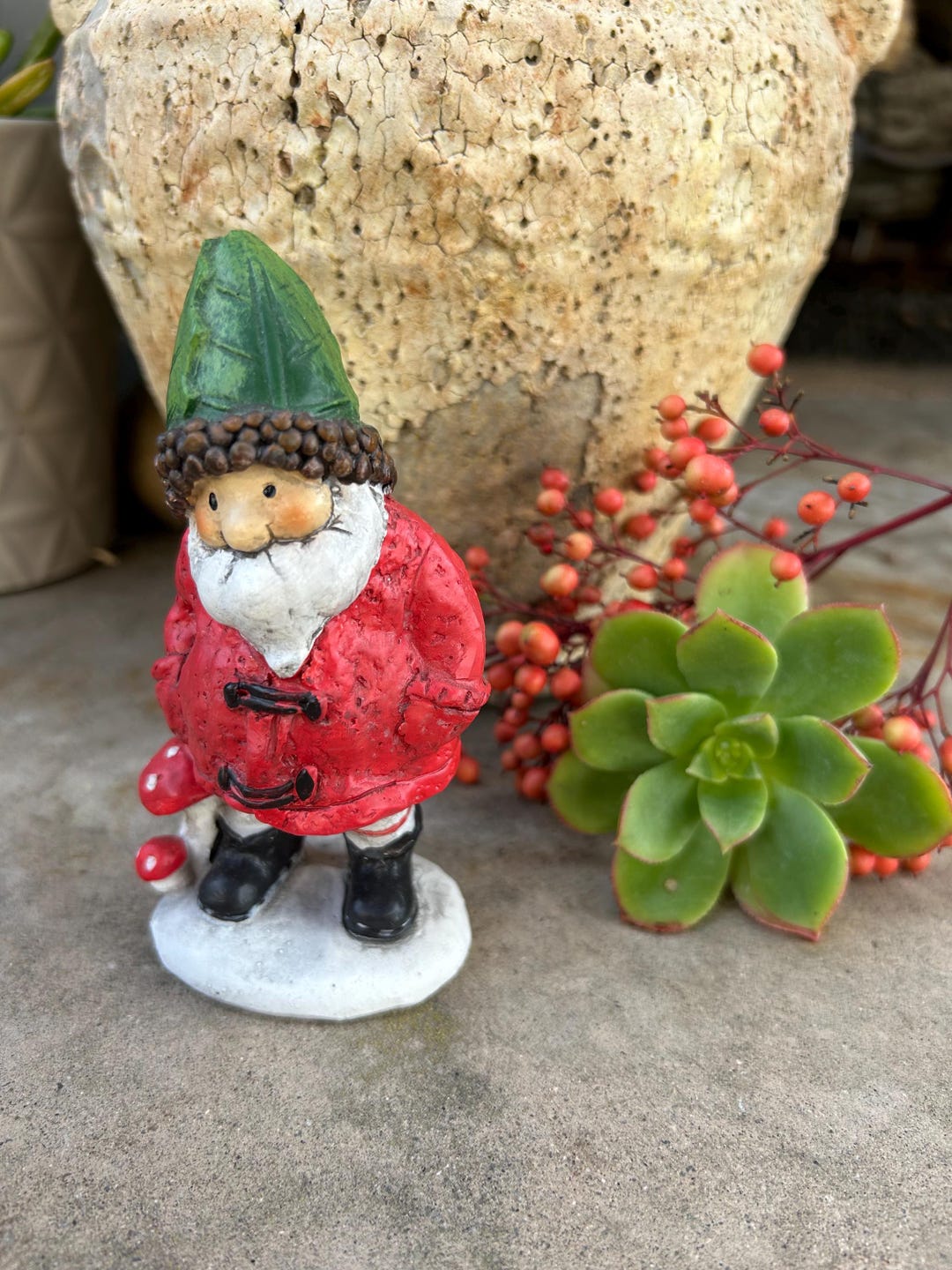 2 Vintage Garden Gnome Figurines - Etsy