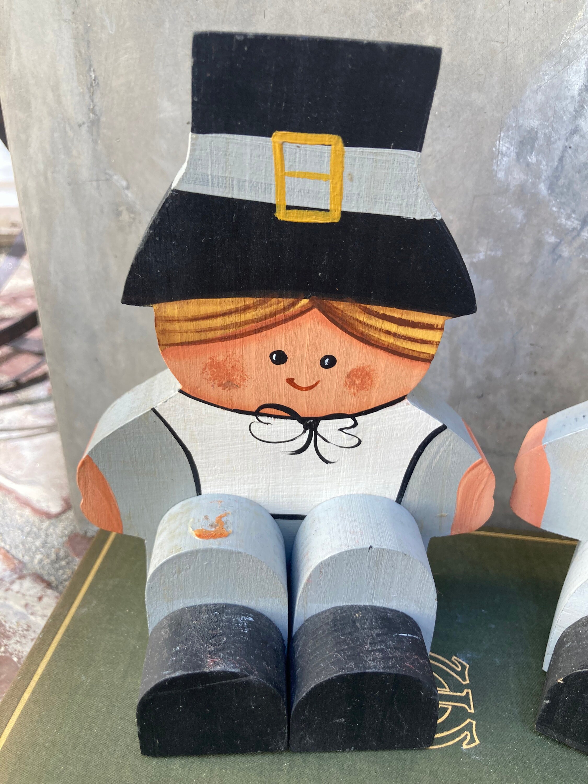 Handpainted Wood Pilgrim Figurines: Thanksgiving Decor - Etsy