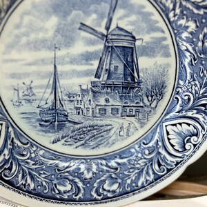 Gorgeous Blue and White Delfts Scenic Windmill Plate - Etsy