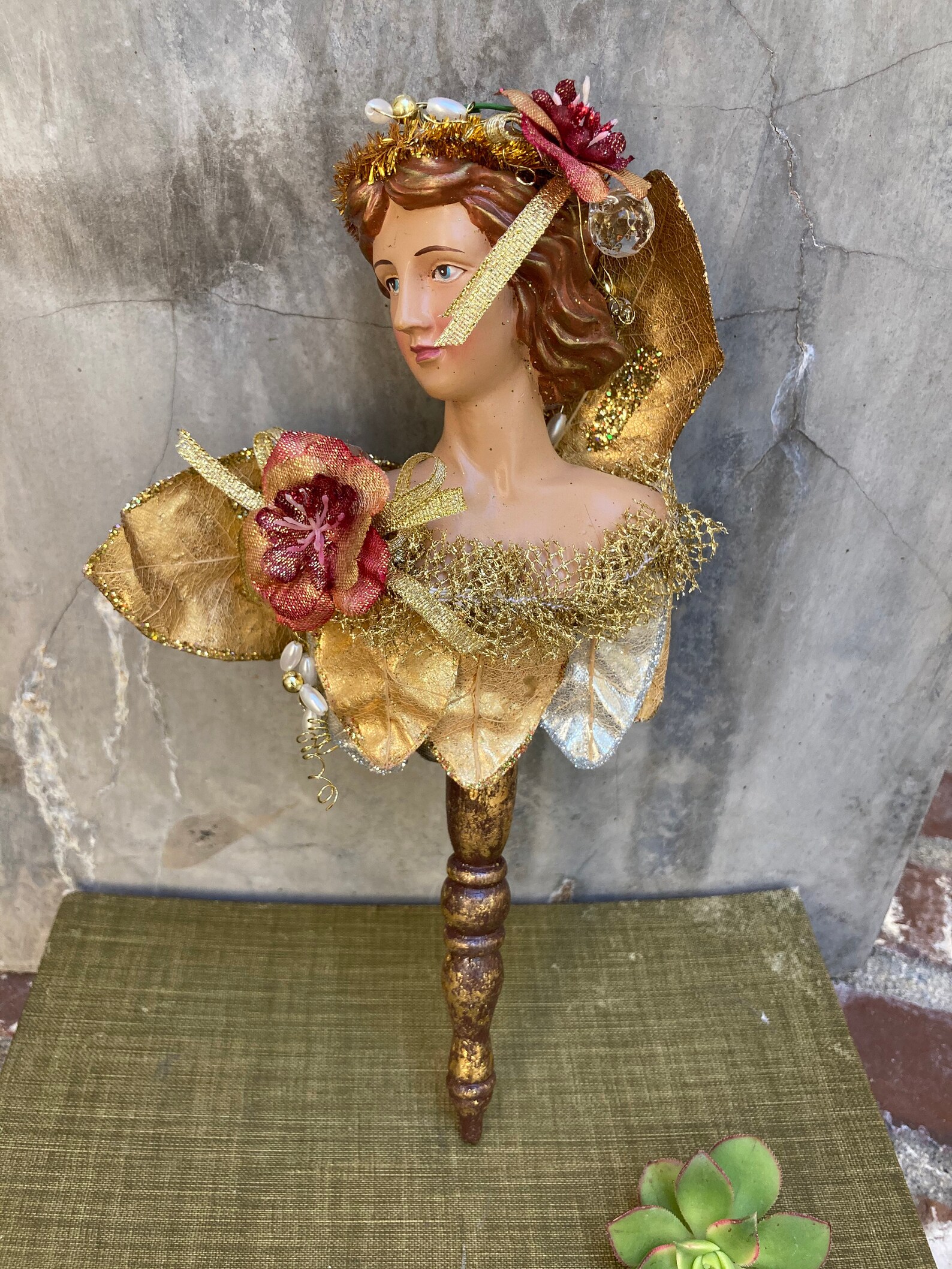 Beautiful Woman on Spindle Ornament - Etsy