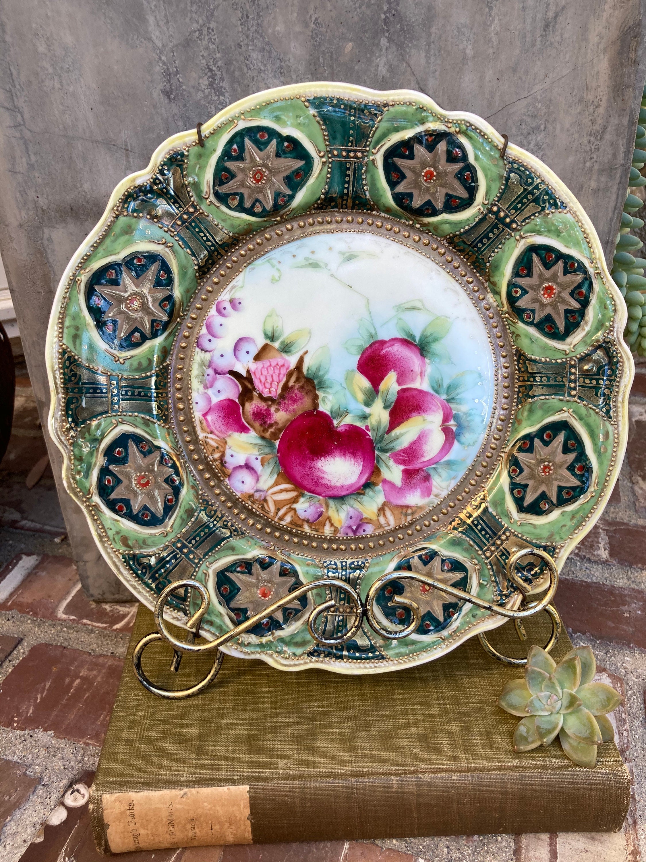 Vintage Nippon Hand Painted Plate | Etsy