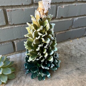 Adorable Flocked Wood Christmas Tree - Etsy