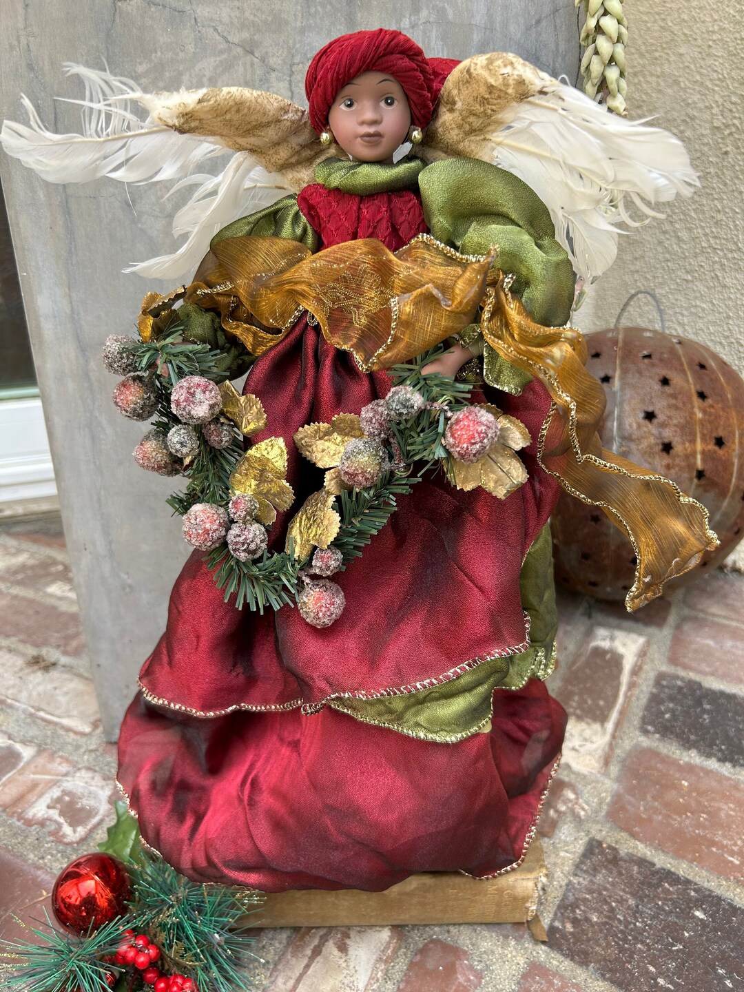 Vintage 16 African American Tree Topper Angel - Etsy