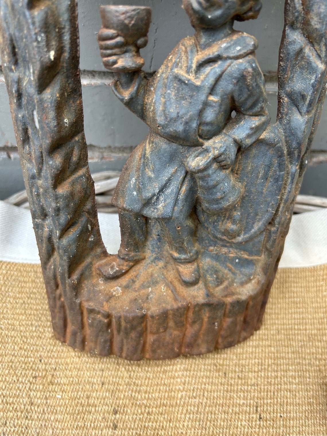 Antique Cast Iron Statue Brewery Wine Bar Decor - Etsy