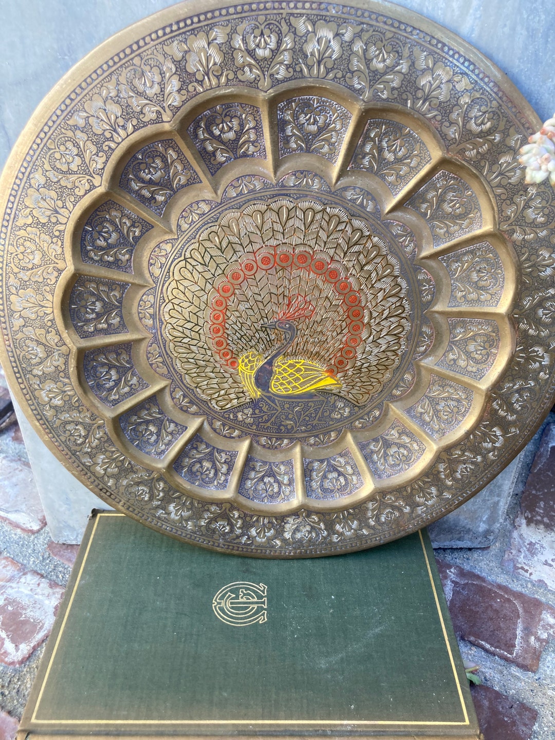 Gorgeous Vintage Peacock Plate - Etsy