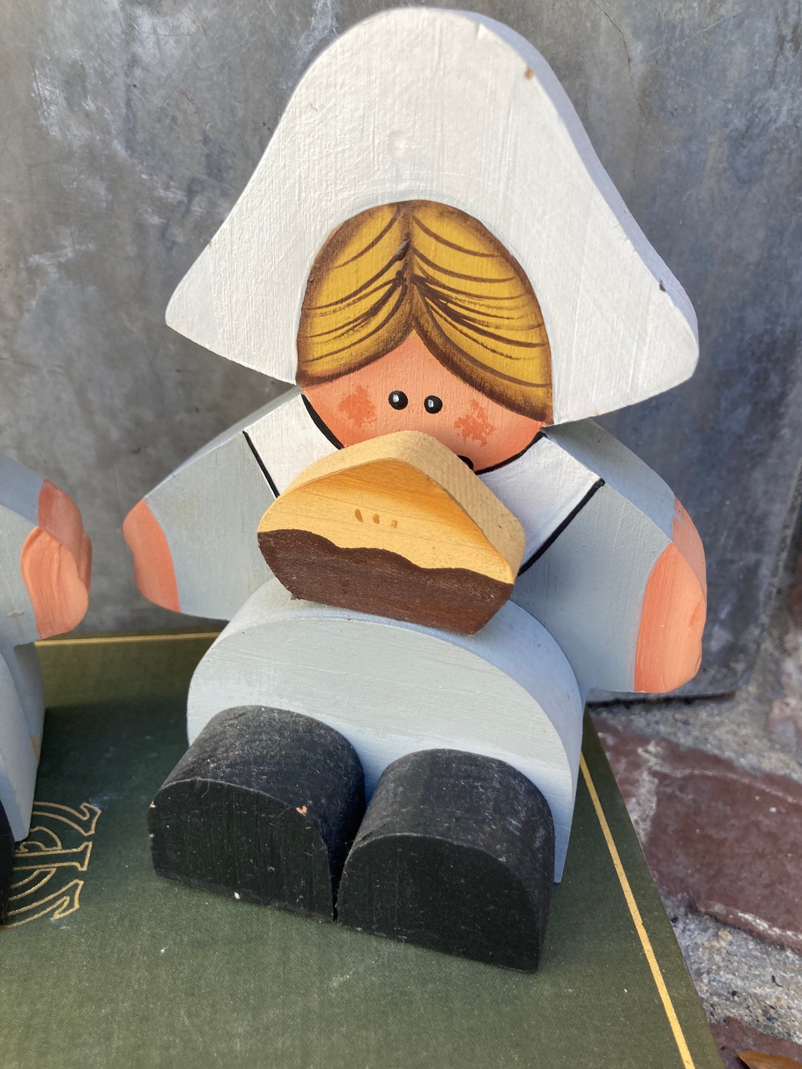 Handpainted Wood Pilgrim Figurines: Thanksgiving Decor - Etsy