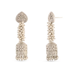 Tarinika Maati Floral Antique Gold Plated Drop Earring | Indian Earring ...
