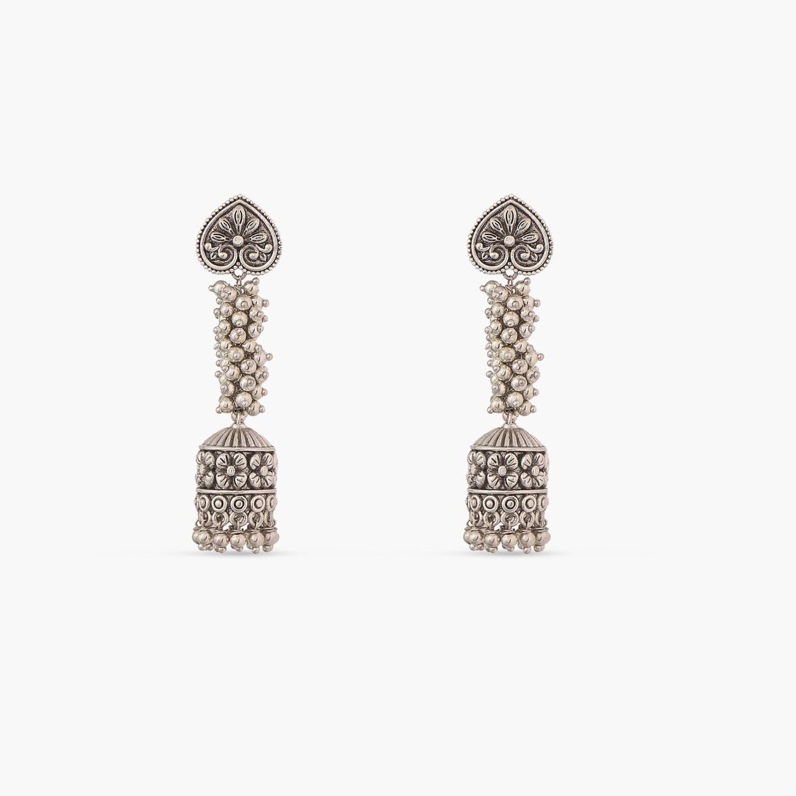 Tarinika Maati Floral Antique Gold Plated Drop Earring | Indian Earring ...
