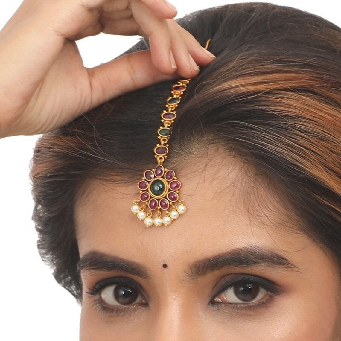 Tarinika Mahilam Antique Gold-plated Maang Tika for Women | Etsy