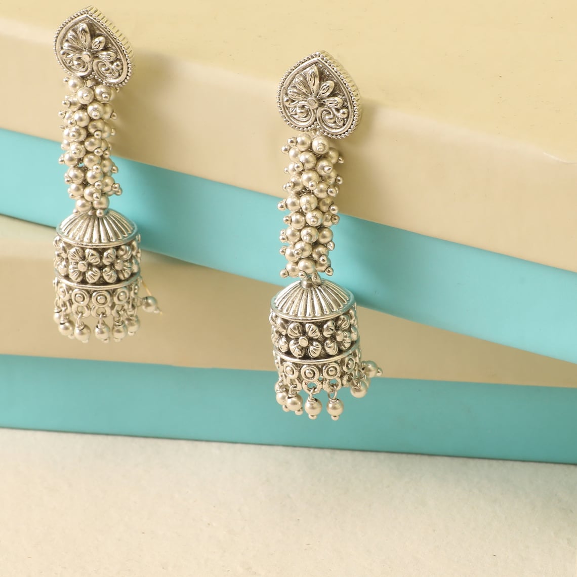 Tarinika Maati Floral Antique Gold Plated Drop Earring | Indian Earring ...