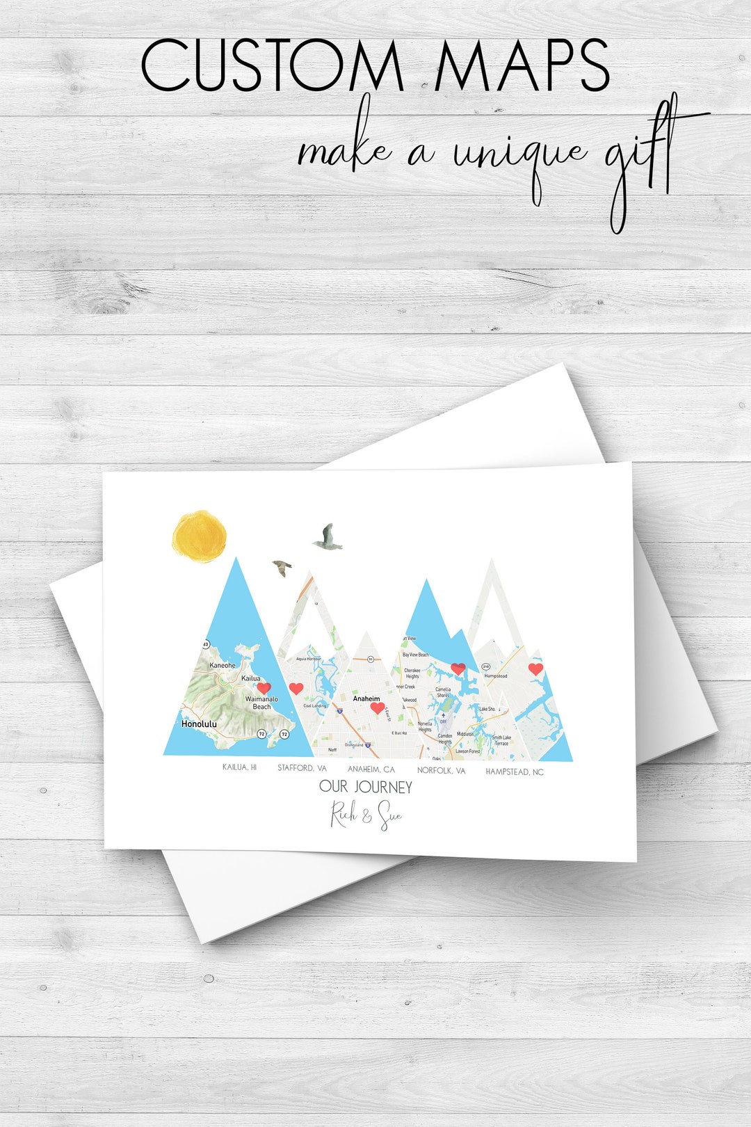 Custom Travel Map, Personalized Adventure Map for Couple, Adventuring ...