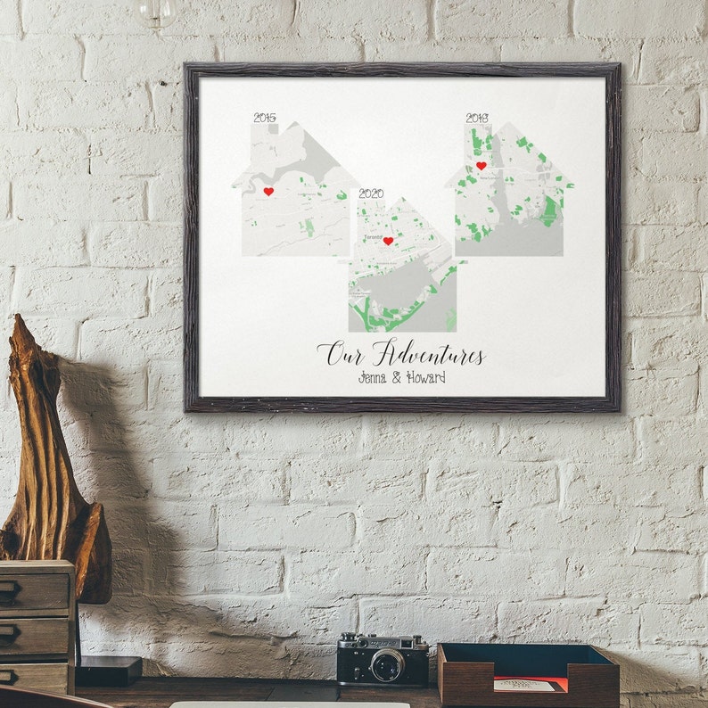 Our First Home Gift, Custom Map Print for New Homeowner, Realtor ...