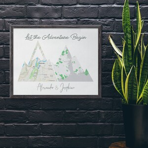 Custom Travel Map, Personalized Adventure Map for Couple, Adventuring ...