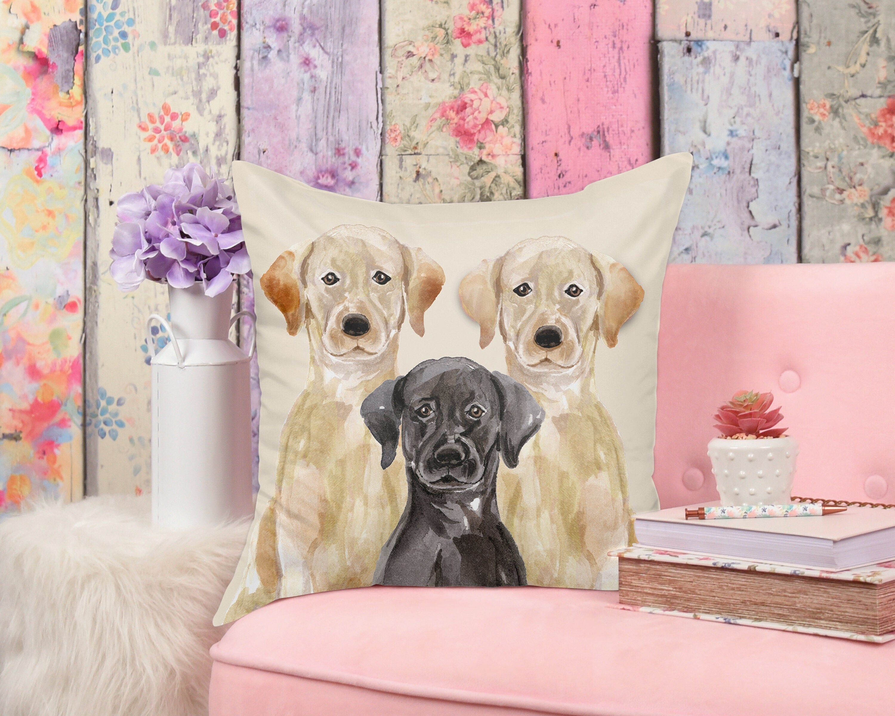 Labrador Retriever Gifts Pet Portrait Throw Pillow Gift for | Etsy