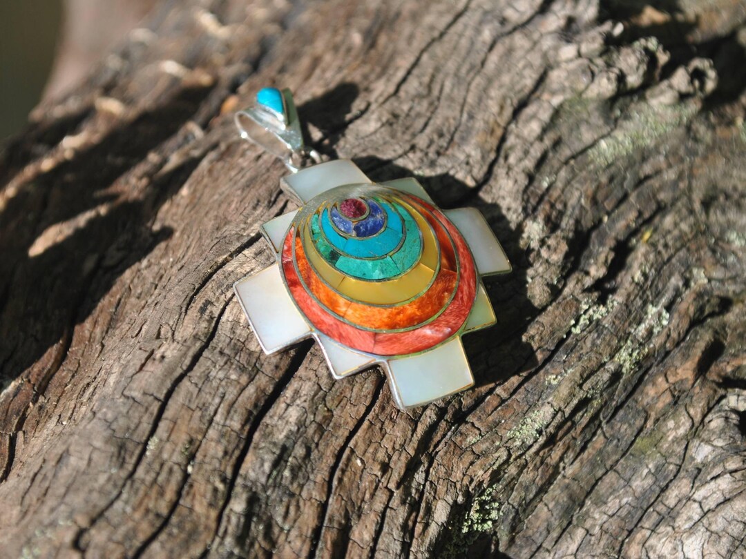 1 1/2″ Inca Cross Pendant | Chakana | Seven Chakras | Andean Tradition ...