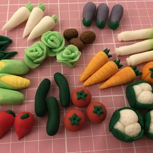 Edible Veggies Gardening Fondant Sugar Paste Decoration Cake and ...