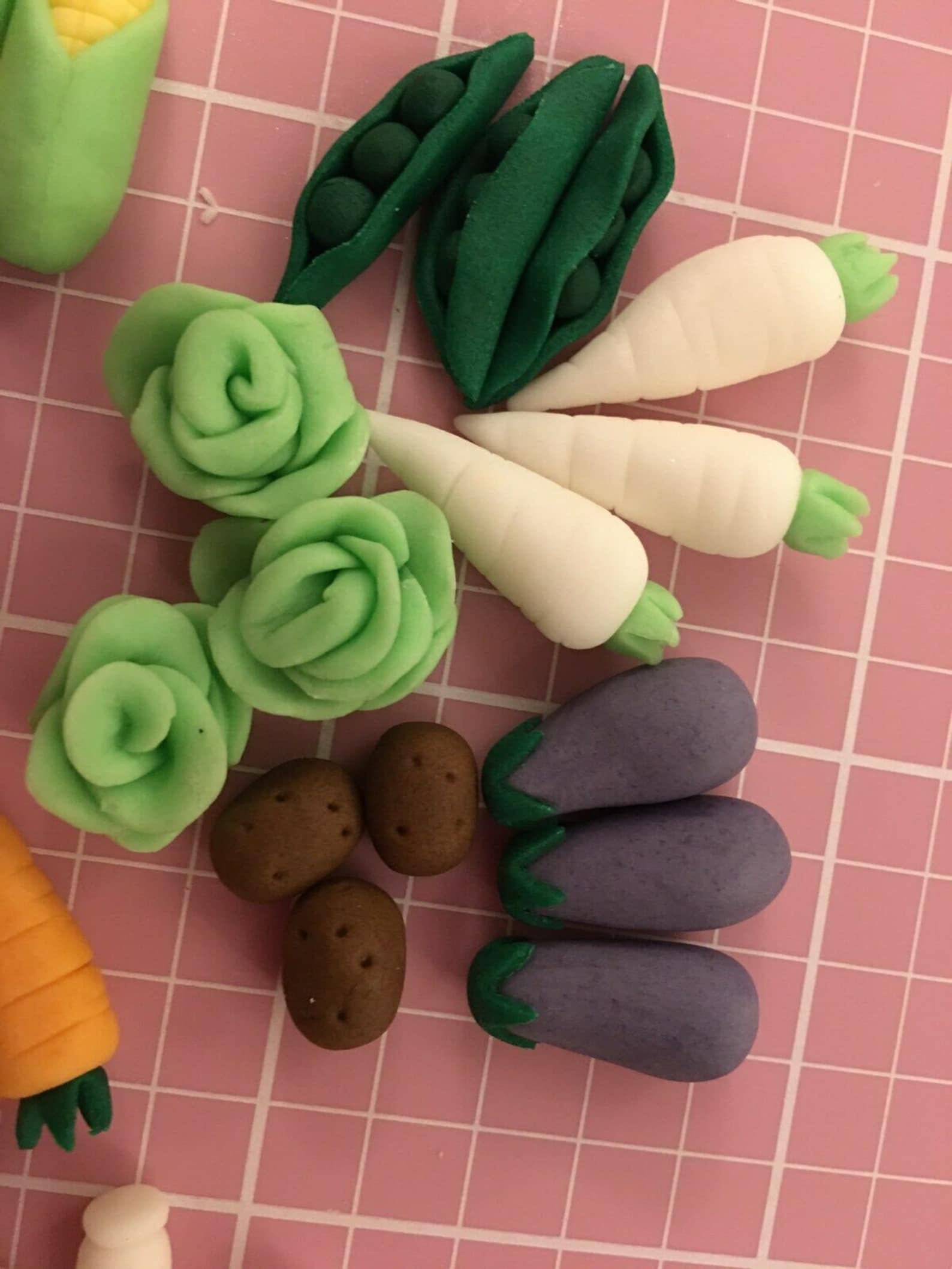 Edible Veggies Gardening Fondant Sugar Paste Decoration Cake - Etsy UK