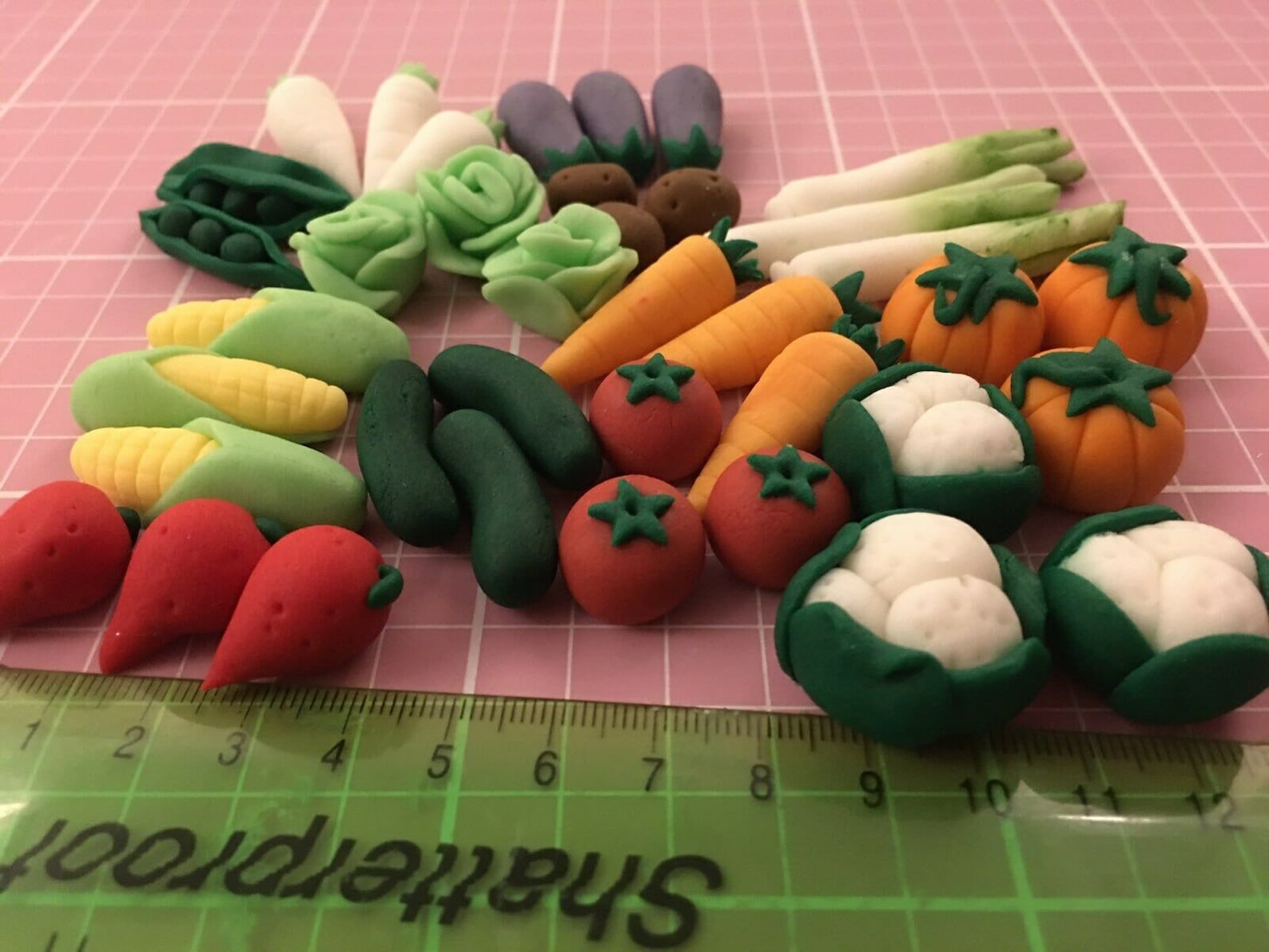 Edible Veggies Gardening Fondant Sugar Paste Decoration Cake - Etsy UK