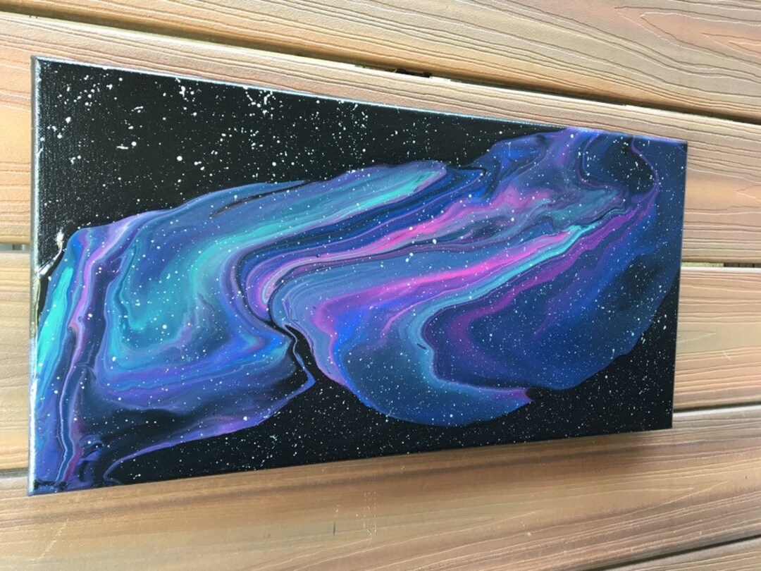 Galaxy Canvas Painting| 10x20 Painting| Original Fluid Acrylic - Etsy