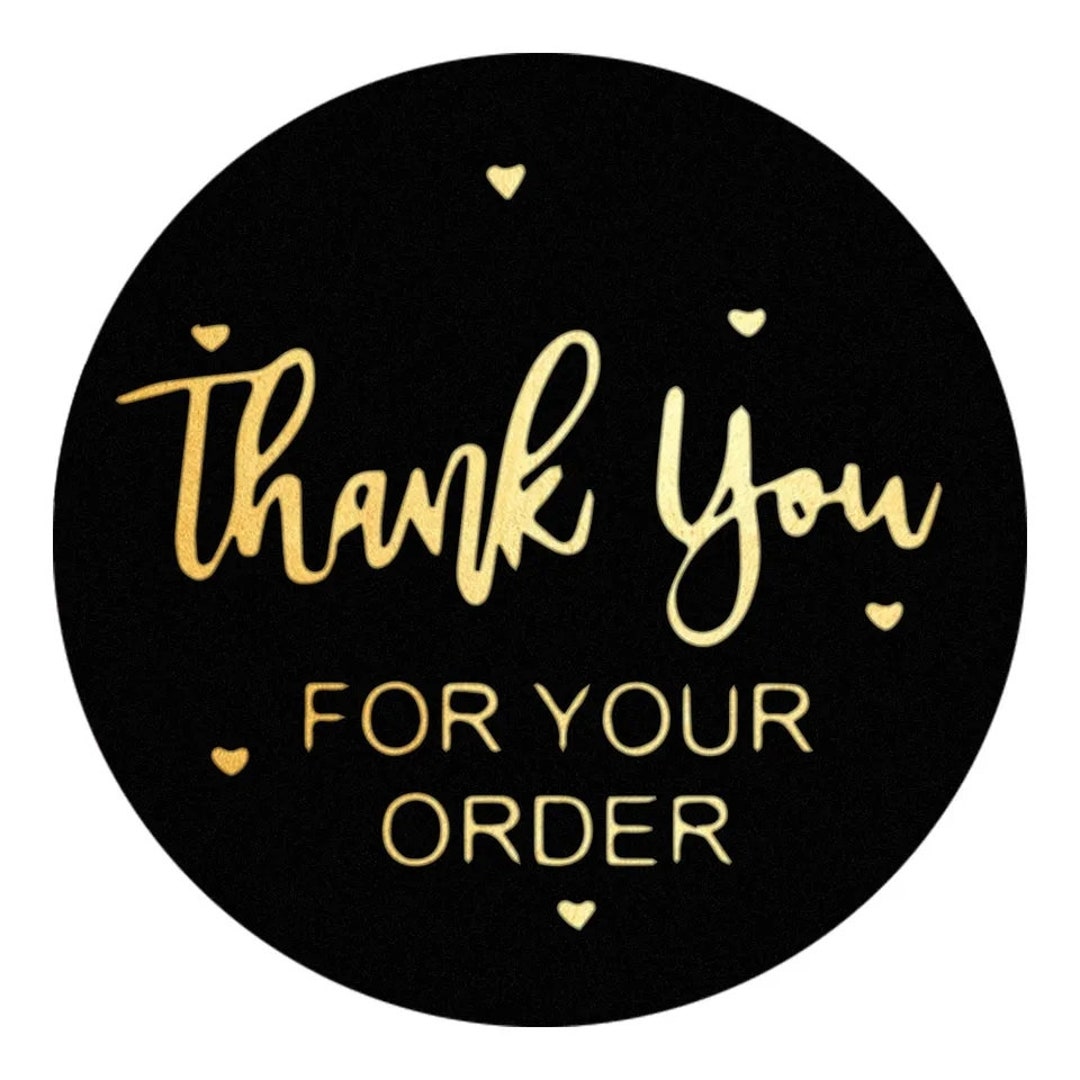 Thank You for Your Order Holiday Sticker Label Tag Customer Small ...