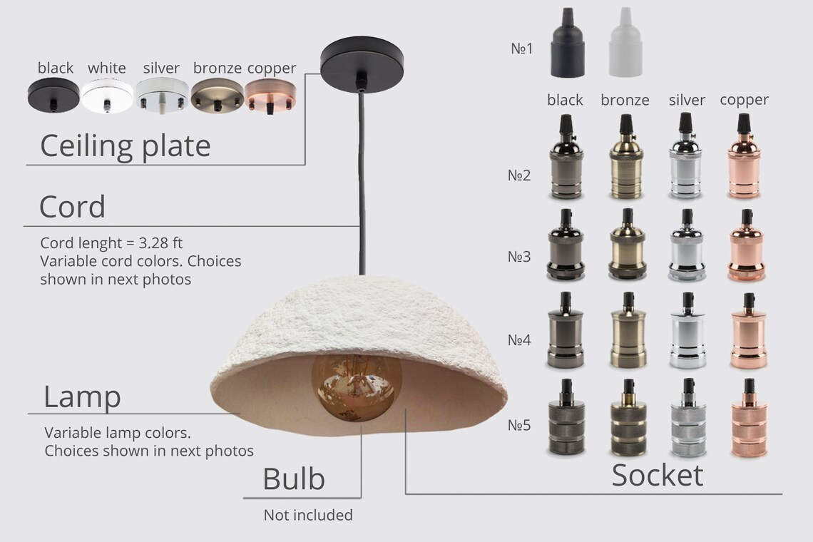 Paper Lamp Shade Modern Pendant Lighting Lampshade Ceiling | Etsy Canada