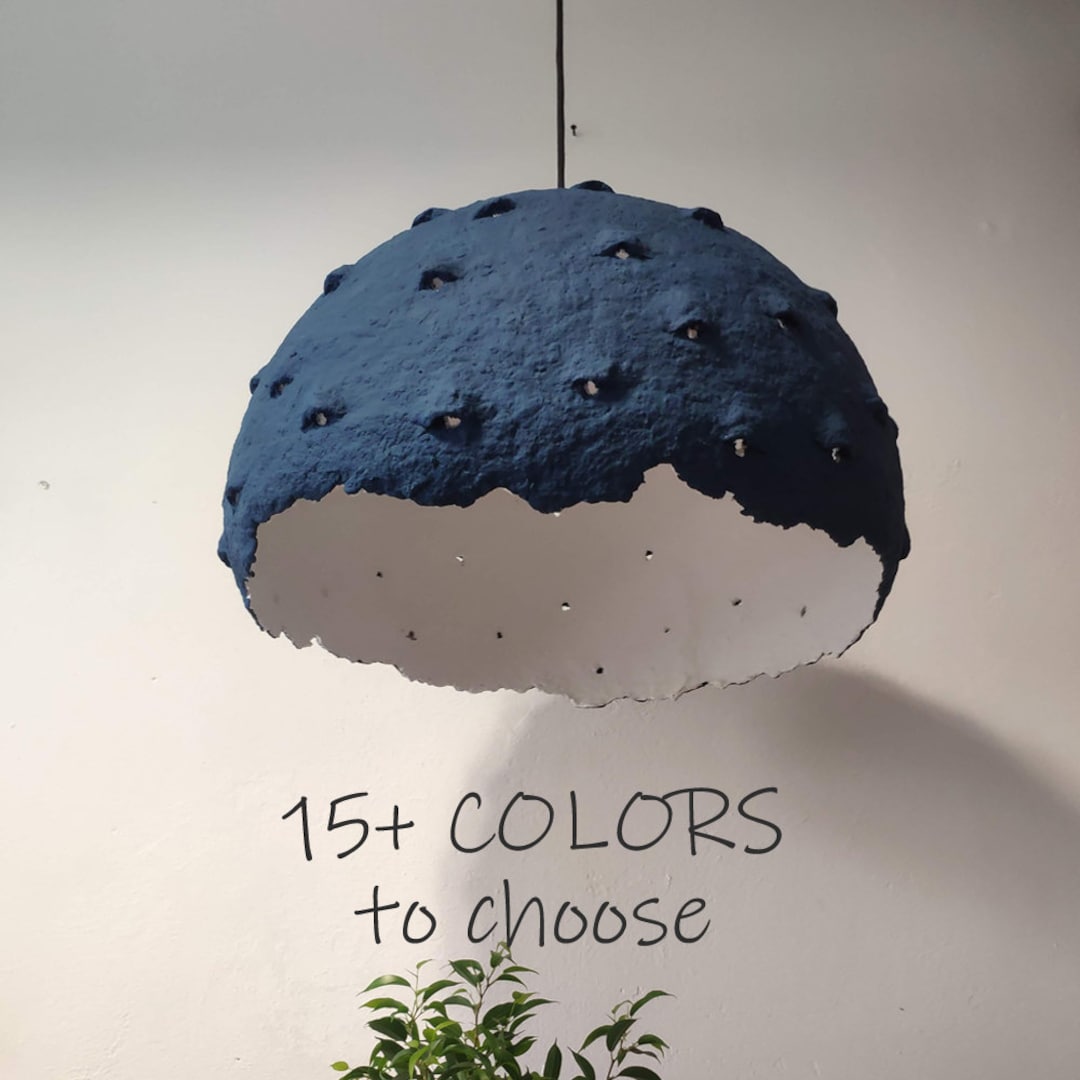 Blue Paper Lampshade Pendant Lamp Shade Cloud Lamp Minimalist Lamp ...