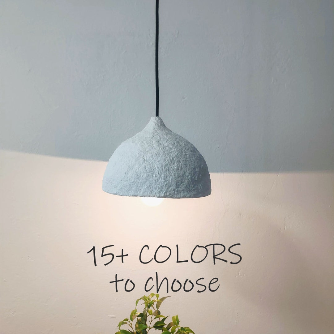 Gray Paper Light Large Lamp Shade Farmhouse Chandelier Hanging Lamp ...