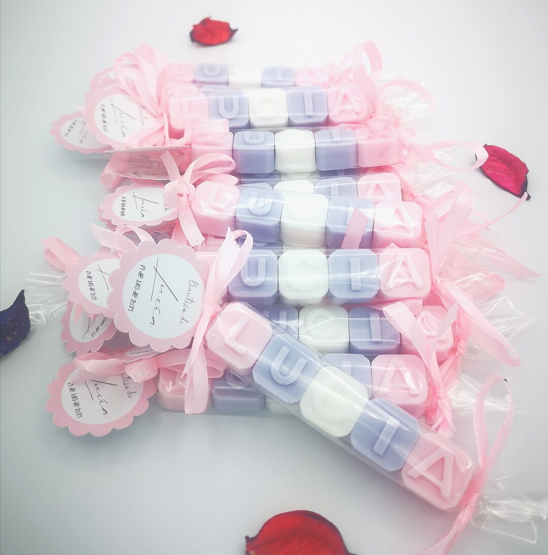 Pack of 10 Soap Names as a Gift for Baptism, Baby Shower, Wedding ...