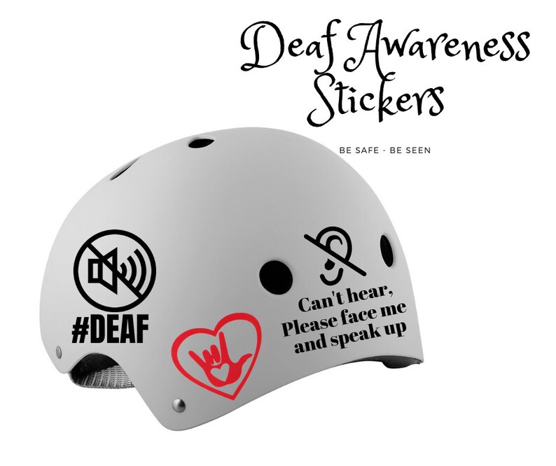4 Pack of Deaf Awareness Stickers 3 X 3 Inches Each W X L - Etsy