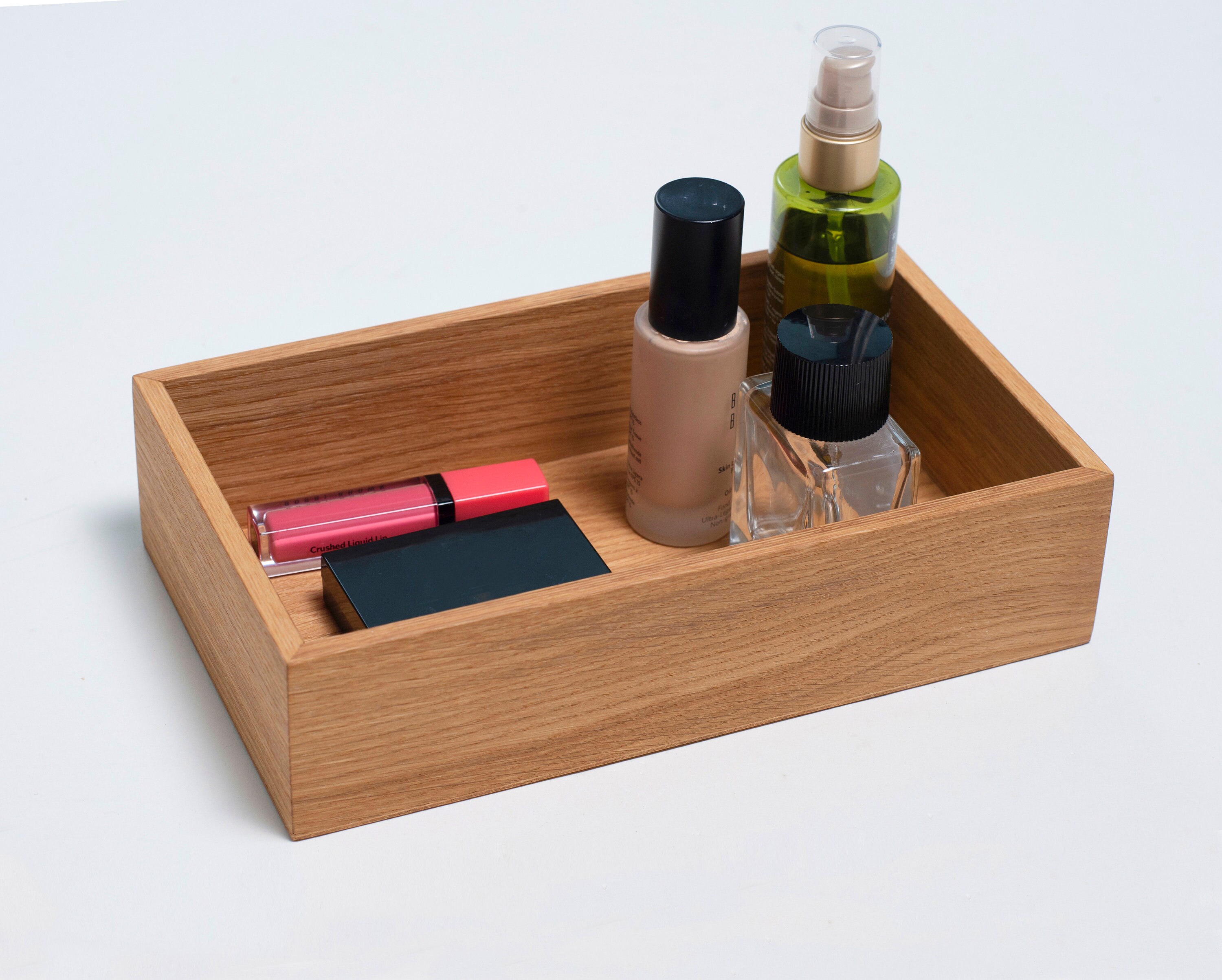 Sustainable Oak Wood Box Tray for Office Desk Drawer | Etsy