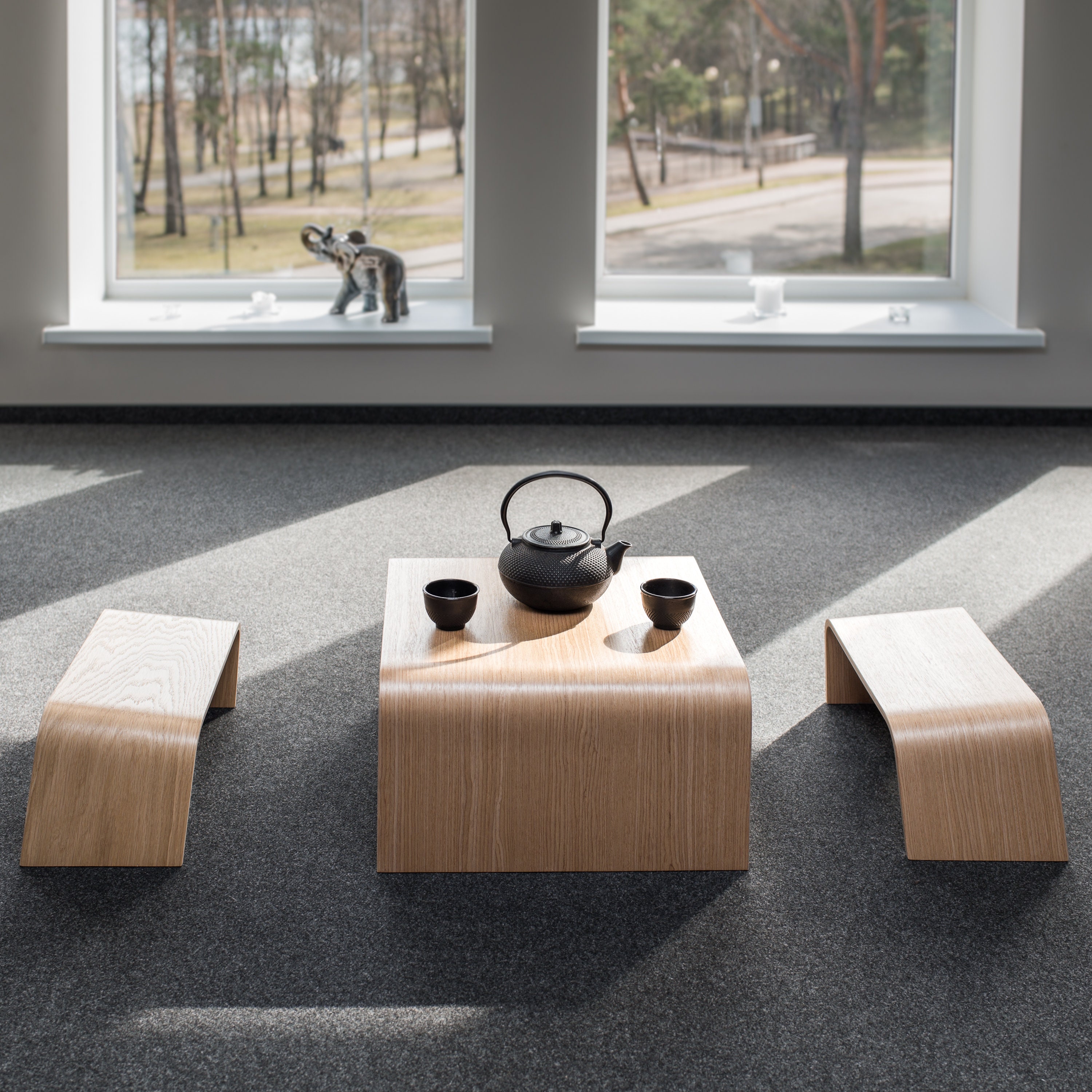 Japanese Style Tea Ceremony Set Handmade Wooden Benches and - Etsy UK