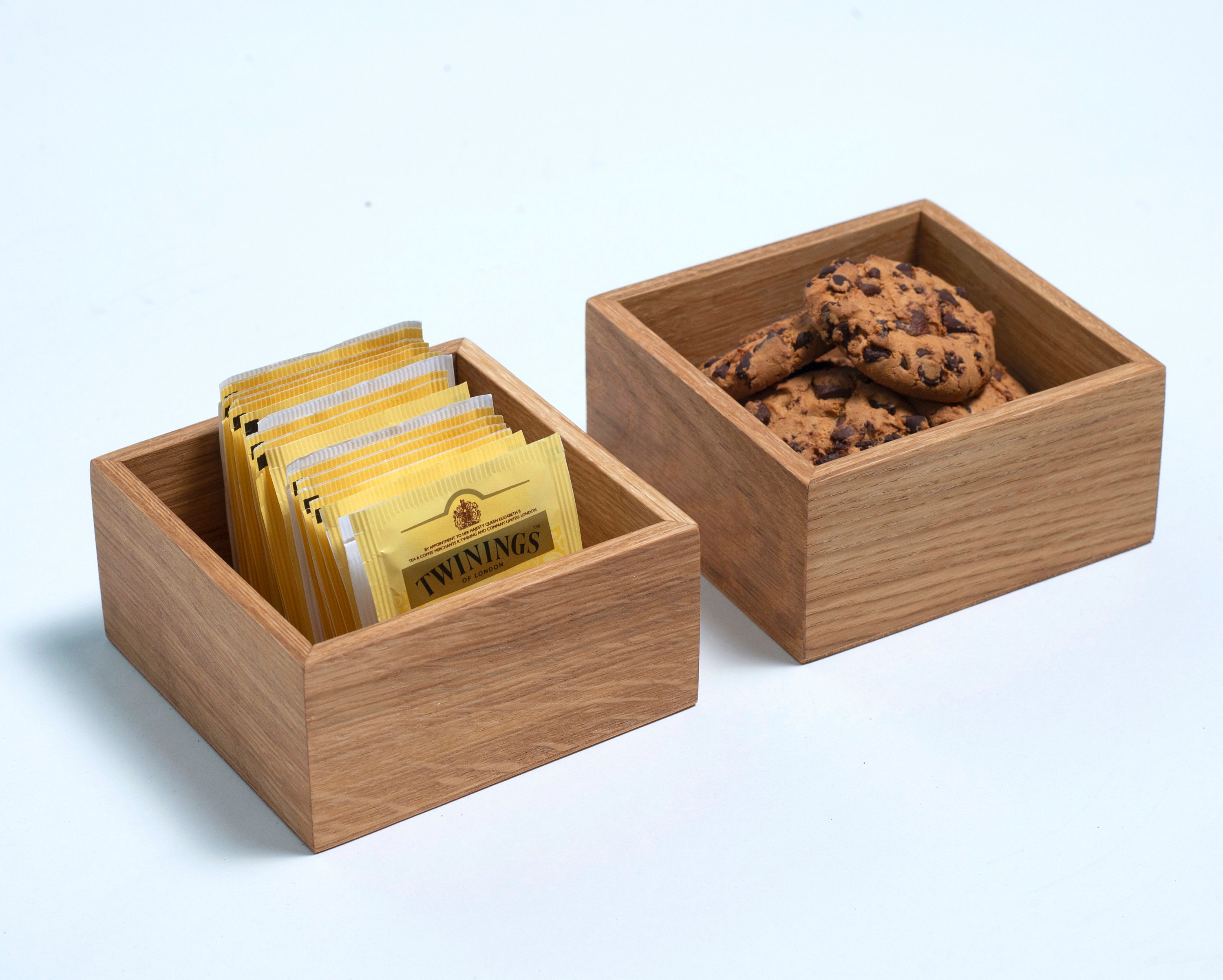 Sustainable Oak Wood Box Tray for Office Desk Drawer | Etsy