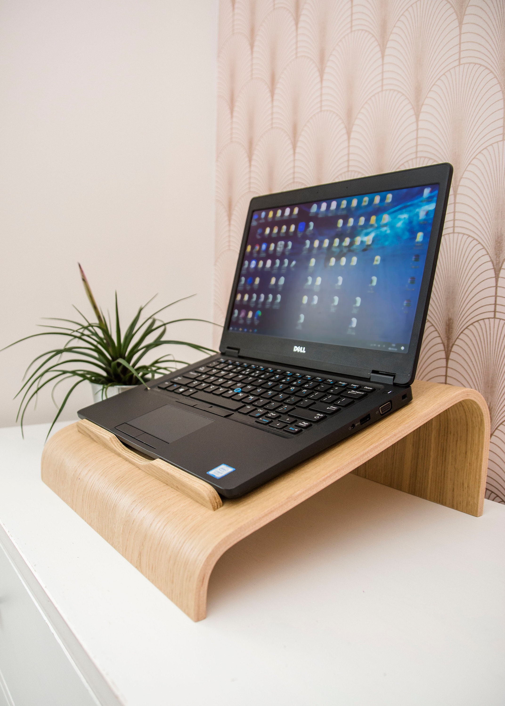 Wooden Mounted Laptop Stand Stand up Computer Desk Raiser - Etsy UK