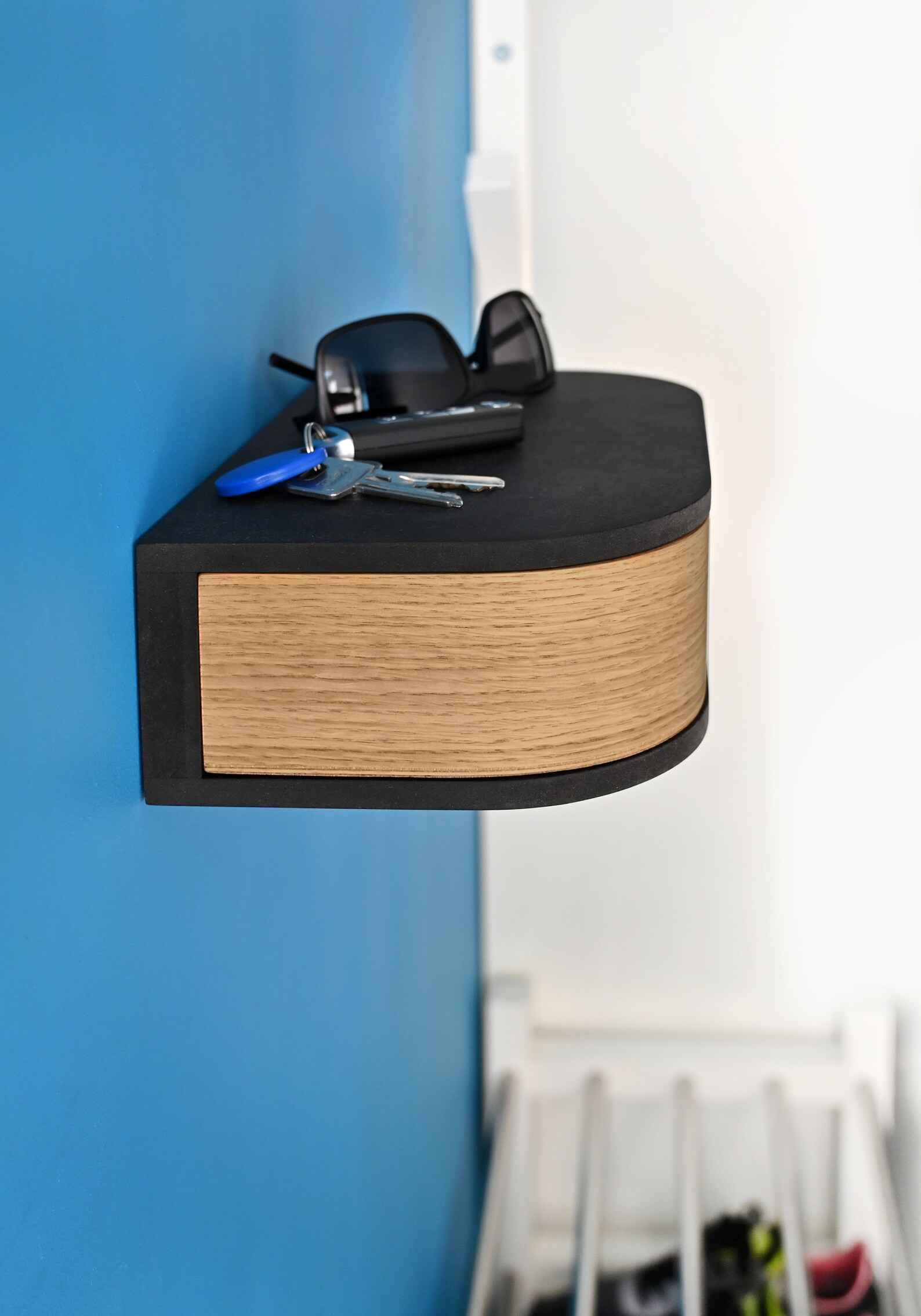 Modern Floating Wooden Bedside Table Shelf Drawer Mounted - Etsy