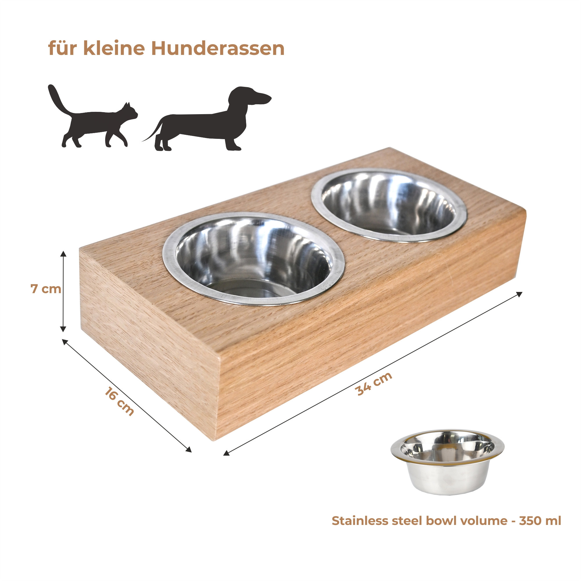 Small Dogs and Cats Wooden Elevated Stand Healthier Feeding | Etsy