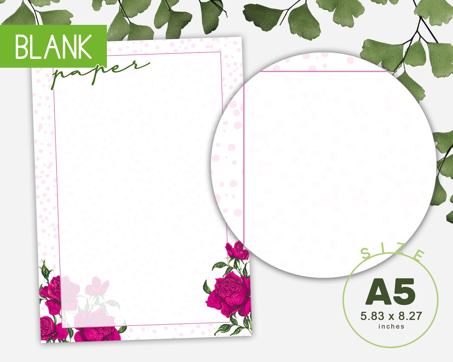 A5 PAPER A5 Printable Blank Dotted Grid Lined Paper | Etsy