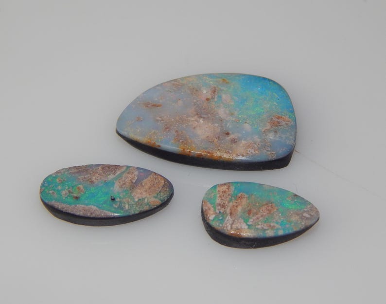 Australian Doublet Opal Cabochon 15.40 Carat Size 21x12x3 to 13x7x3 MM ...