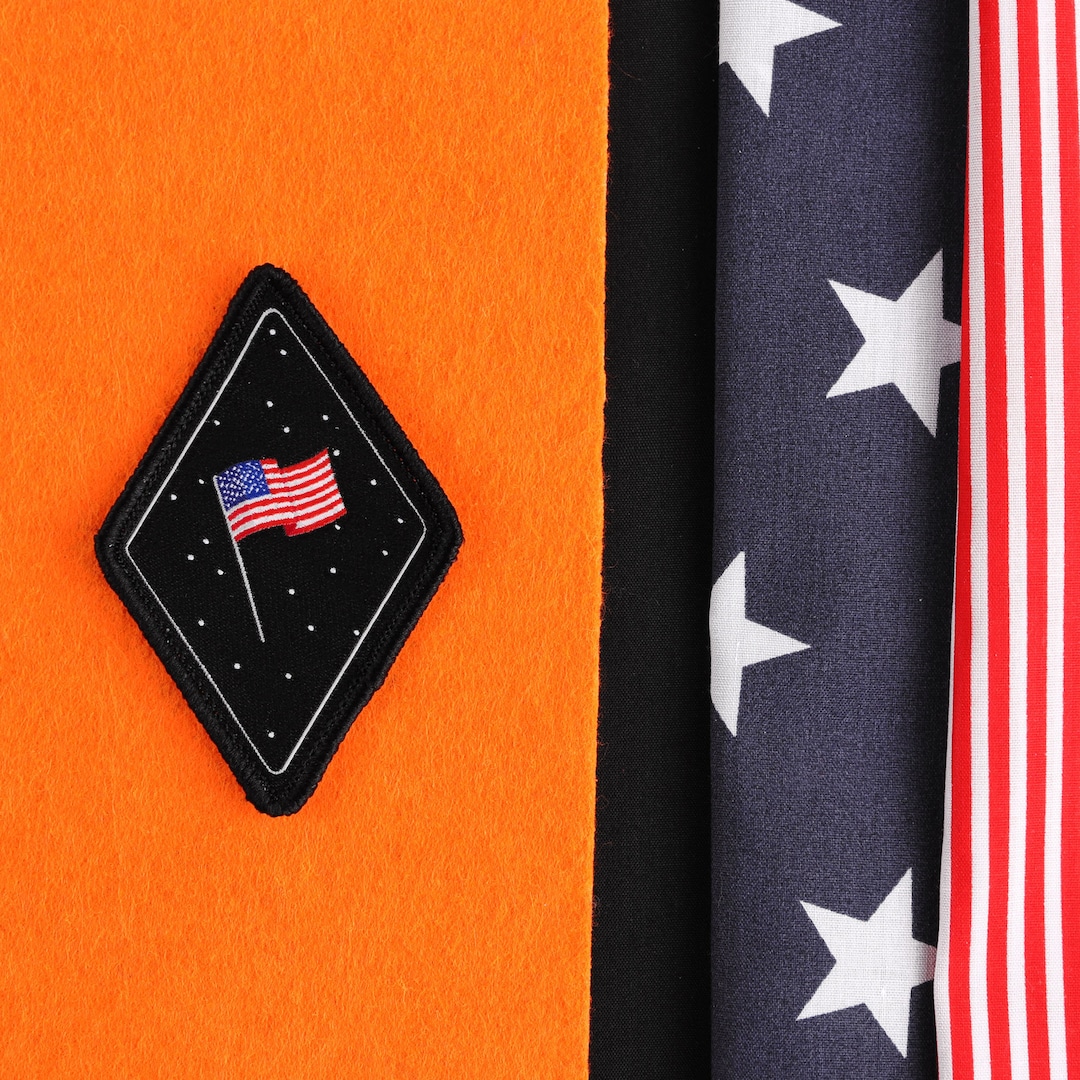 American Flag in Space Woven Patch - Etsy
