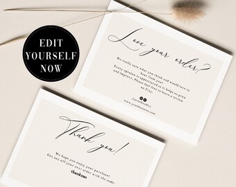 Leave a review card | Etsy