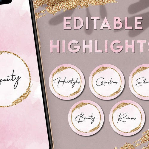 DIY Instagram Story Cover Template Editable Instagram | Etsy