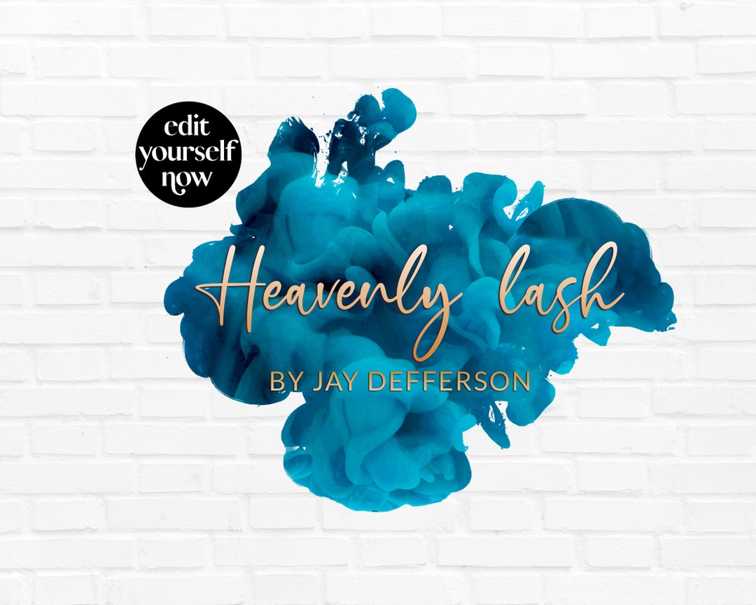 Turquoise Watercolor Logo Premade Beauty Logo Design Smoke - Etsy