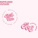 Pink Retro Logo, Editable Funky Logo Set, Bohemian Beauty Logo Bundle ...