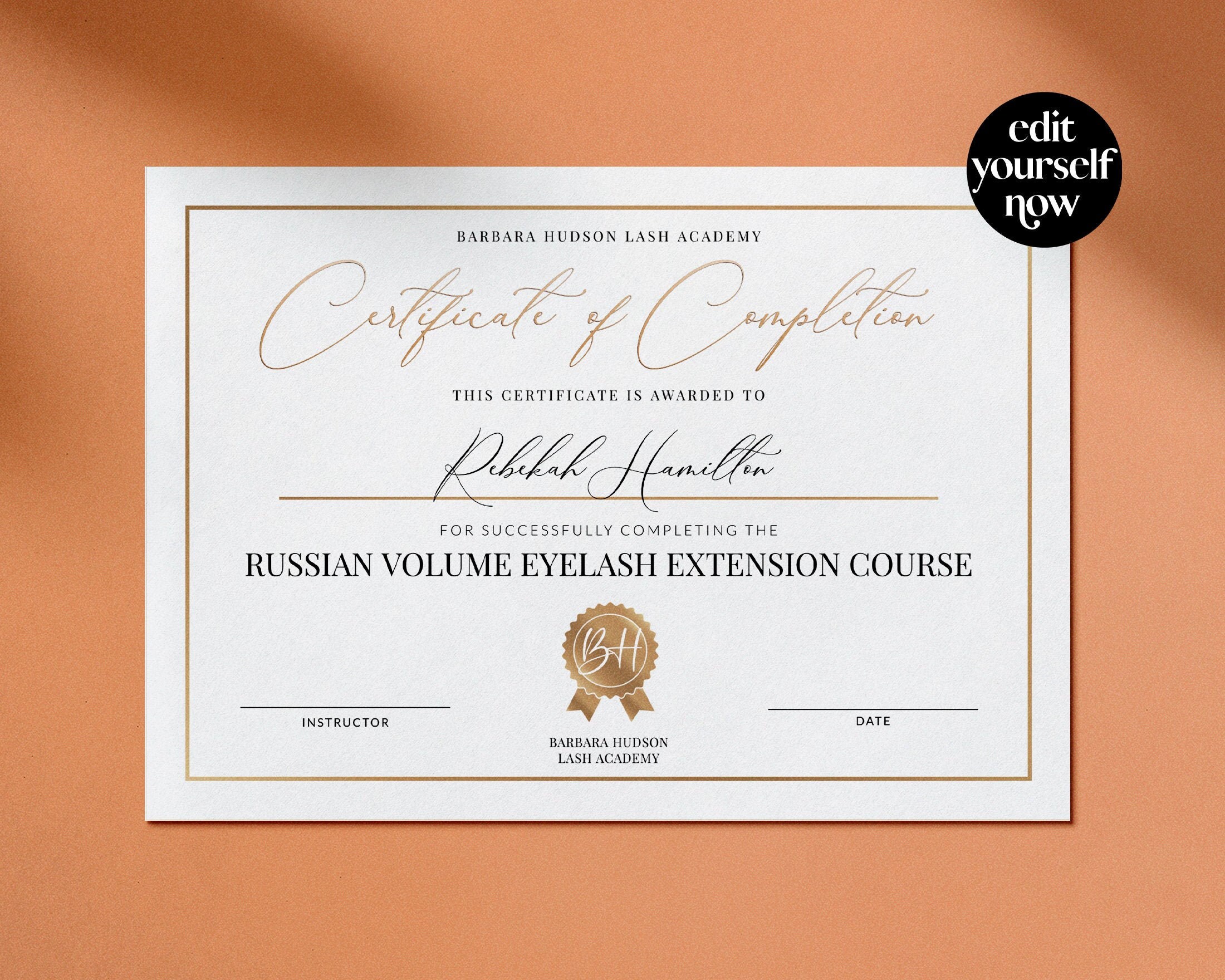 Lash Training Certificate DIY Printable Beauty Course - Etsy