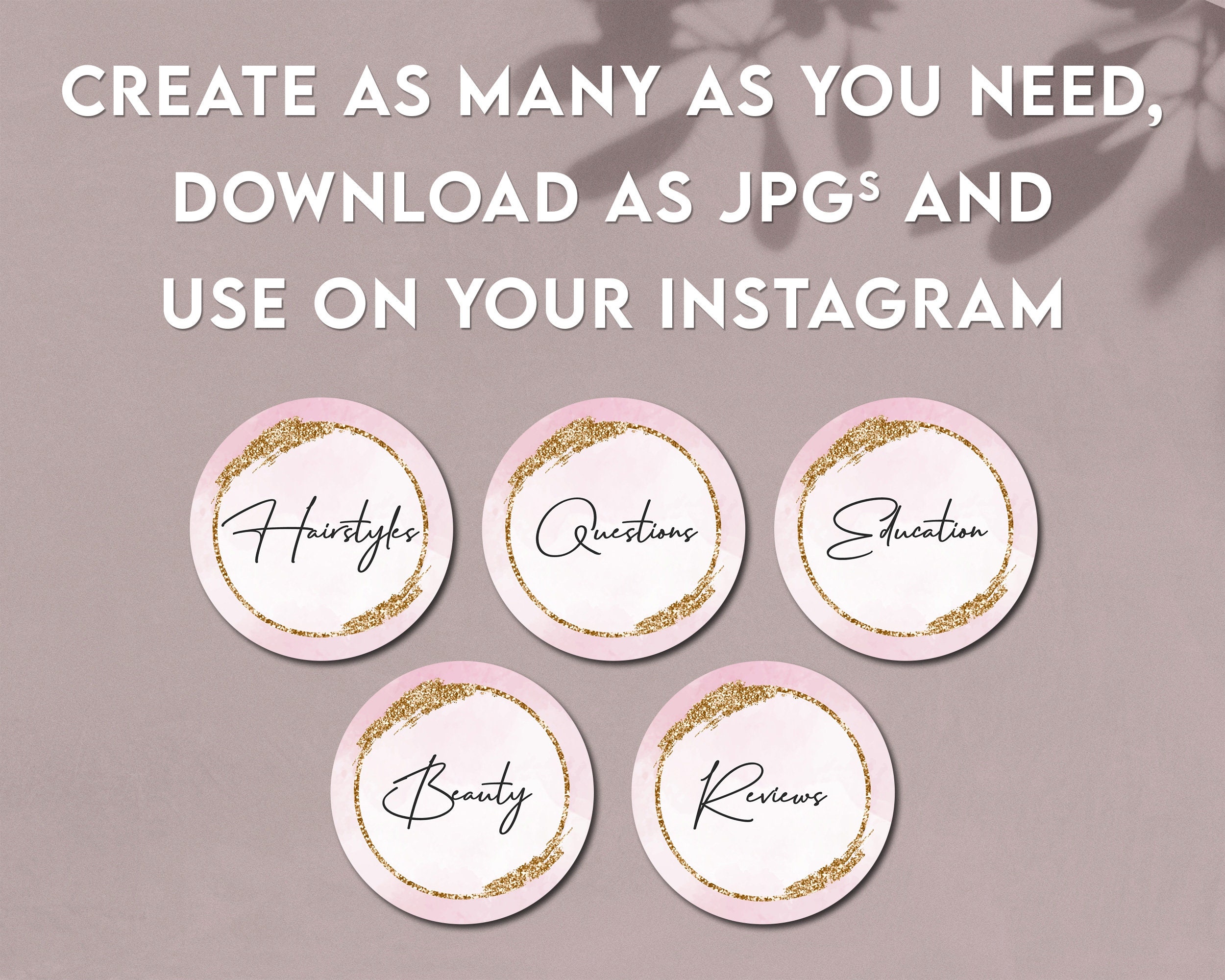 Glitter Watercolor Instagram Highlights Pink IG Story - Etsy UK