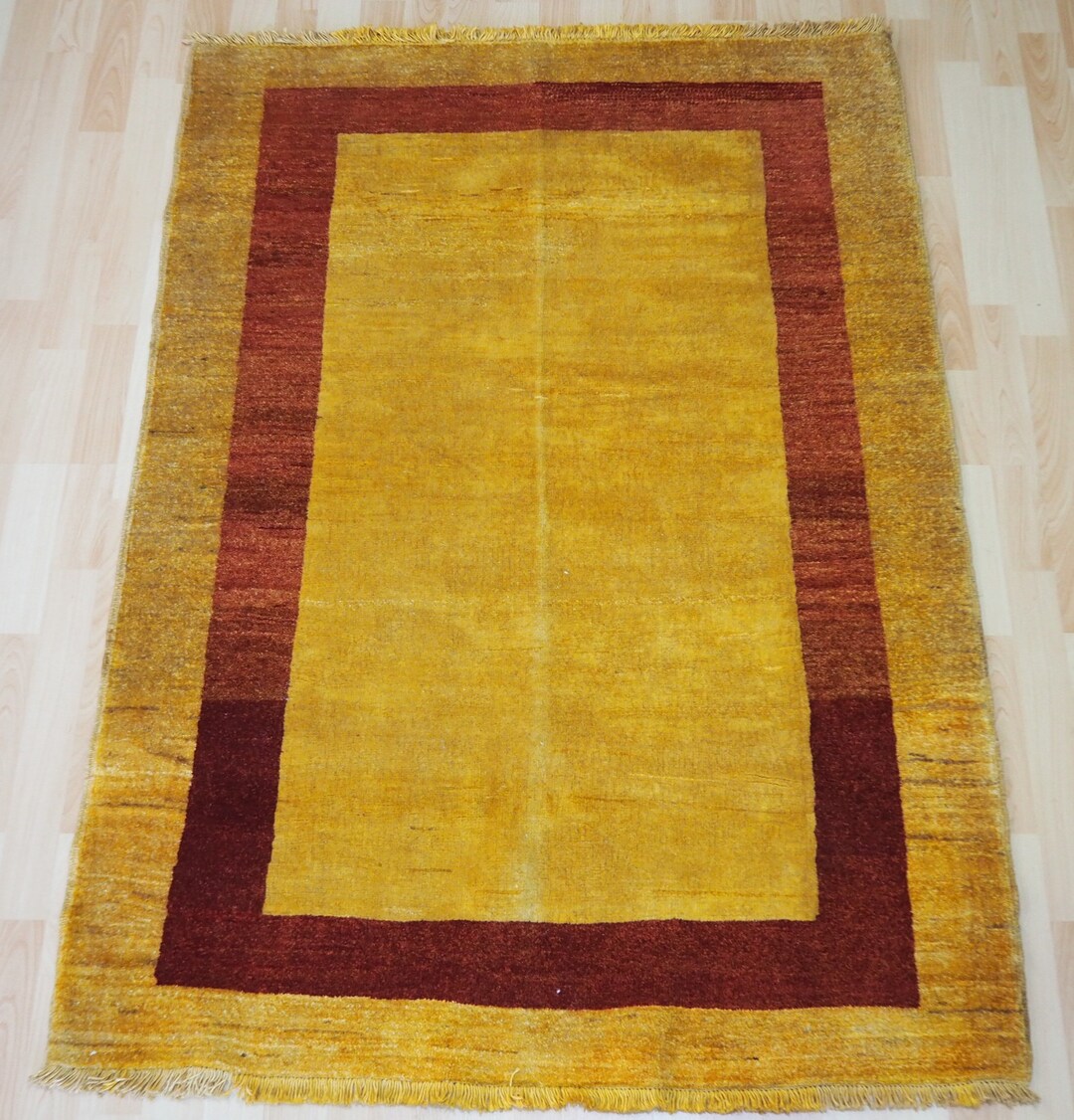 Contemporary Beautiful Hand Made Vegetable Dyed Woolen Rug. - Etsy