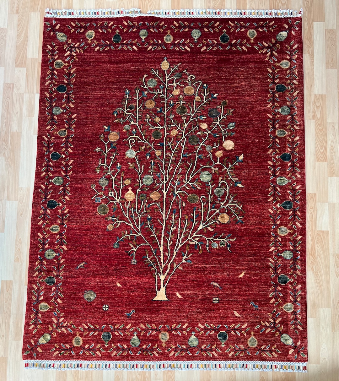 Tree of Life Hand Knotted Wool Area Rug. - Etsy