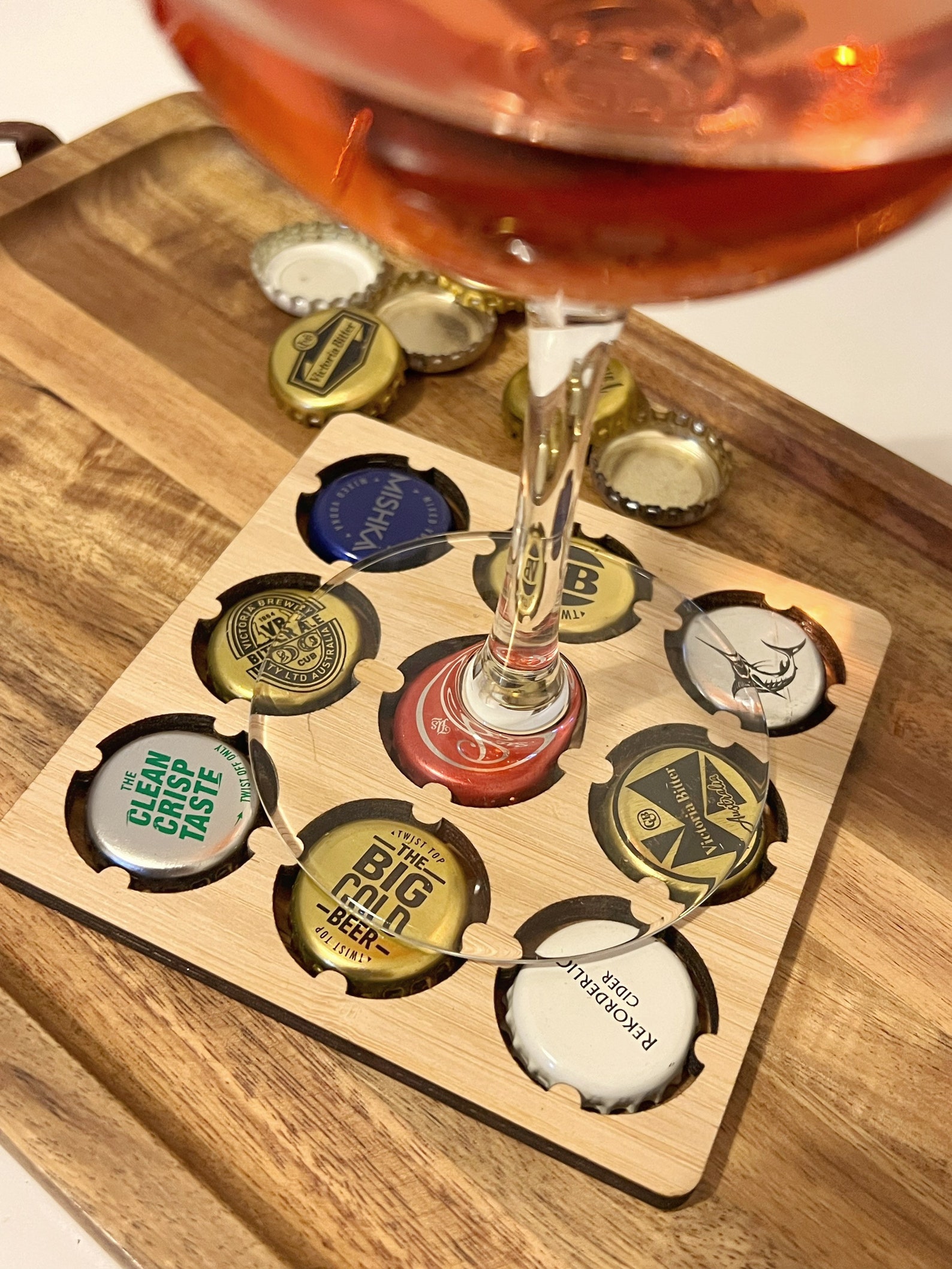 Wooden Beer Cap Coaster - Collection, Hobbies, Drinking Games, Fun ...